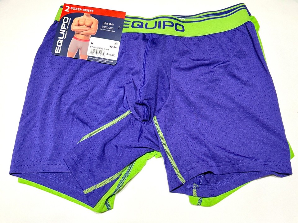 Mens New Underwear Equipo Boxer Brief Sport Mesh 2 Pack Size M | eBay