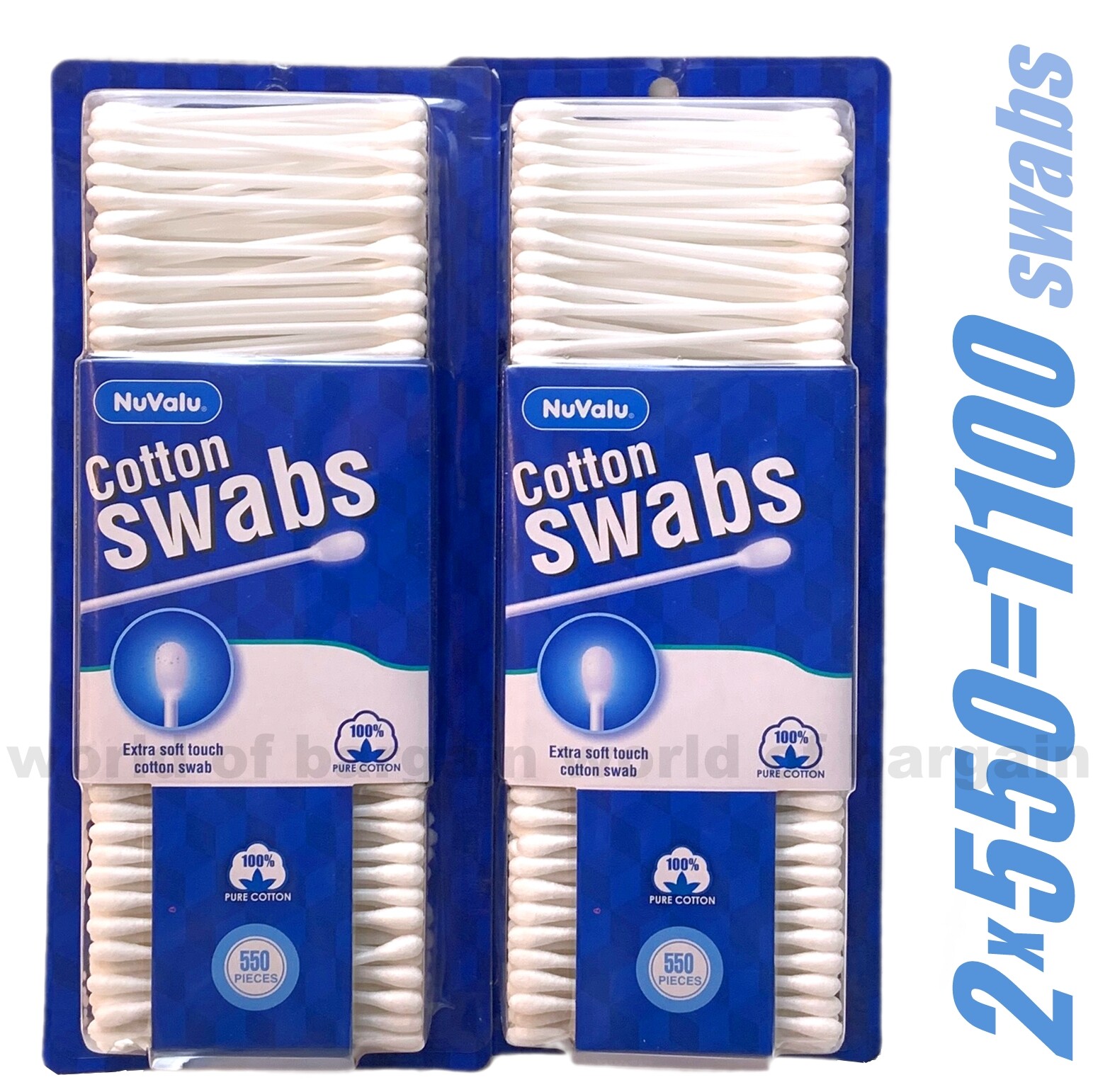 1100 COTTON SWABS Buds Double Tip Ear Cleaning Q Tips Makeup Applicator ...
