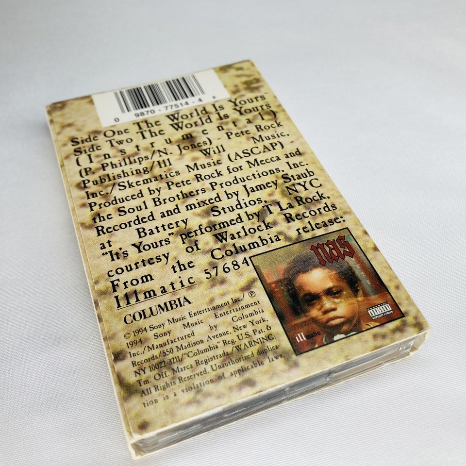 Nas The World Is Yours Cassette Single 1994 Columbia New York Hip Hop ...