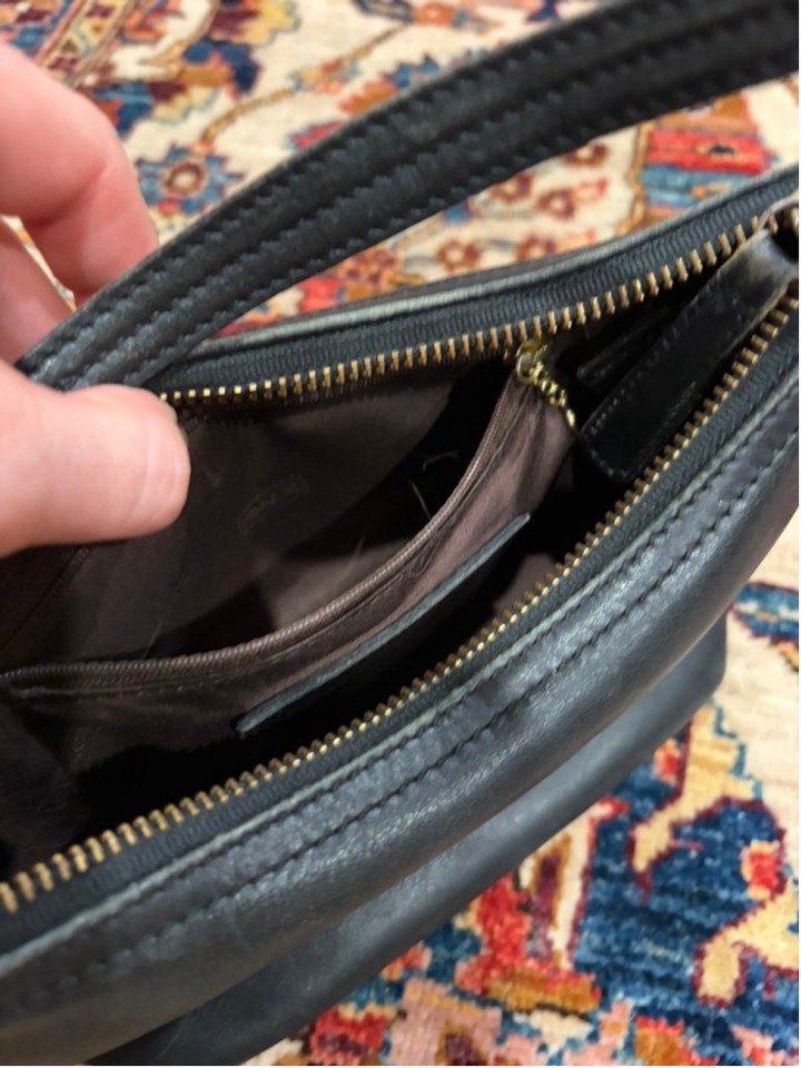 Coach D1P-9844 Vintage Black Leather Demi Bag Costa Rica Brass Hardware | eBay