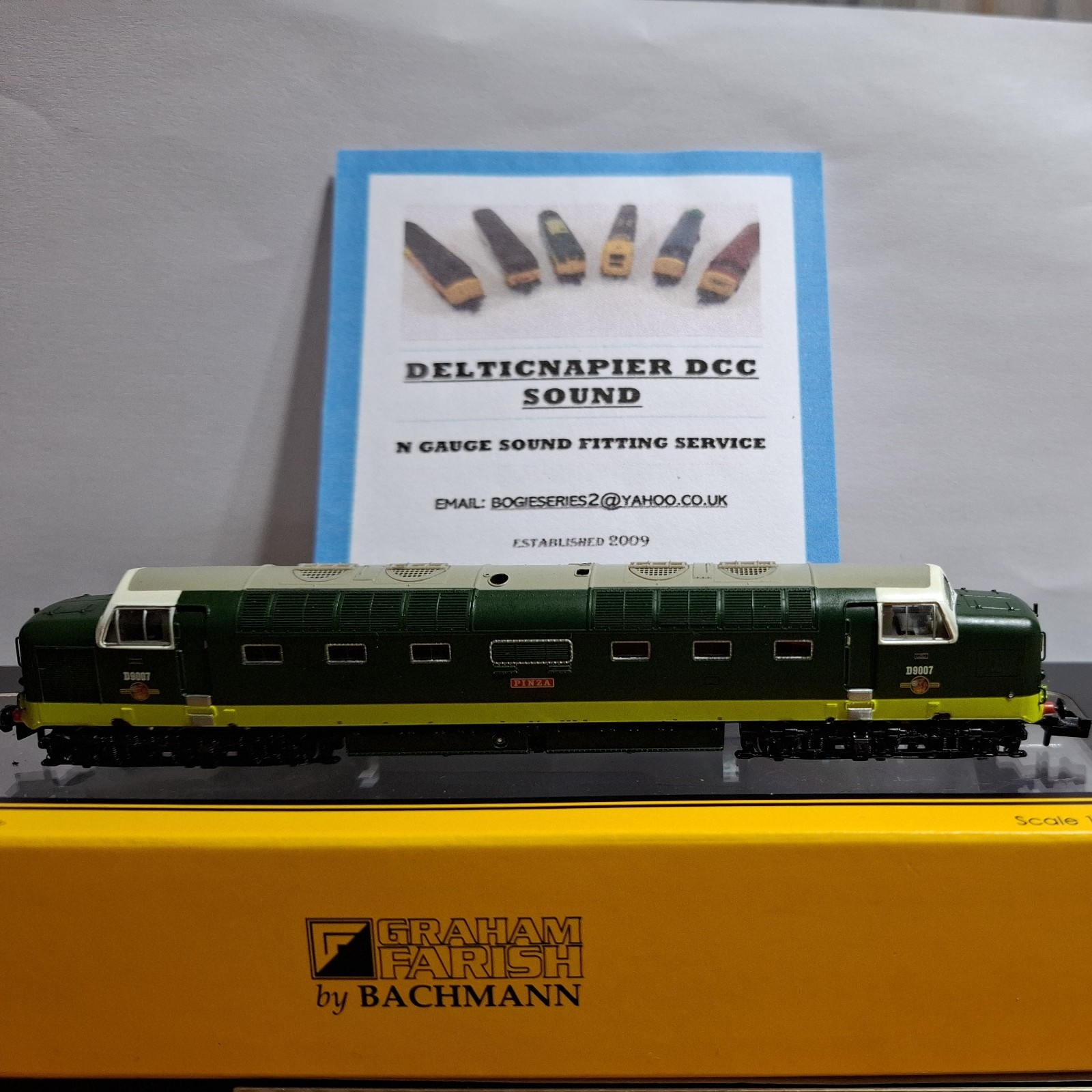 N GAUGE FARISH CLASS 55 DELTIC NO.9007 "PINZA" DCC SOUND . | eBay UK
