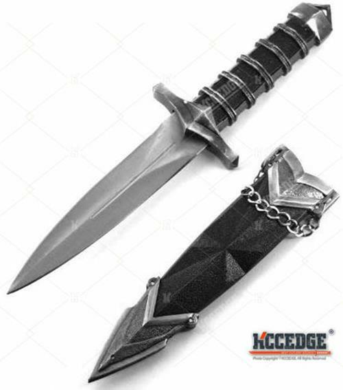 11.5" DARK ASSASSIN STAINLESS STEEL MEDIEVAL SHORT SWORD FIXED BLADE ...