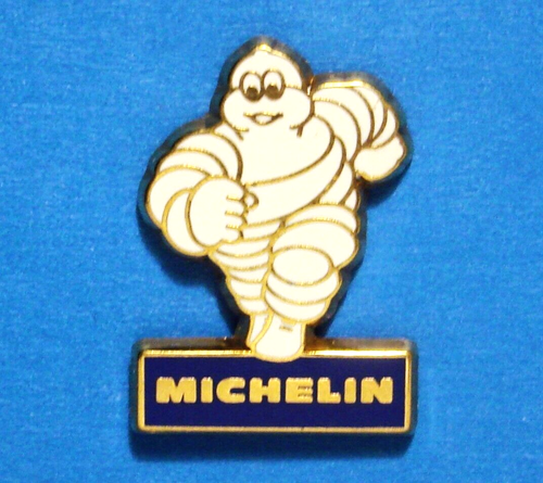 MICHELIN TIRES - BIBENDUM MASCOT EMBLEM - VINTAGE ADVERTISING LAPEL PIN ...