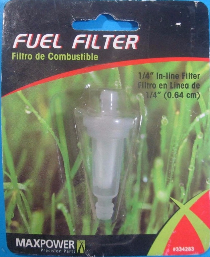 MaxPower Precision Parts 1/4" In-Line Fuel Filter Model No.334283 | eBay