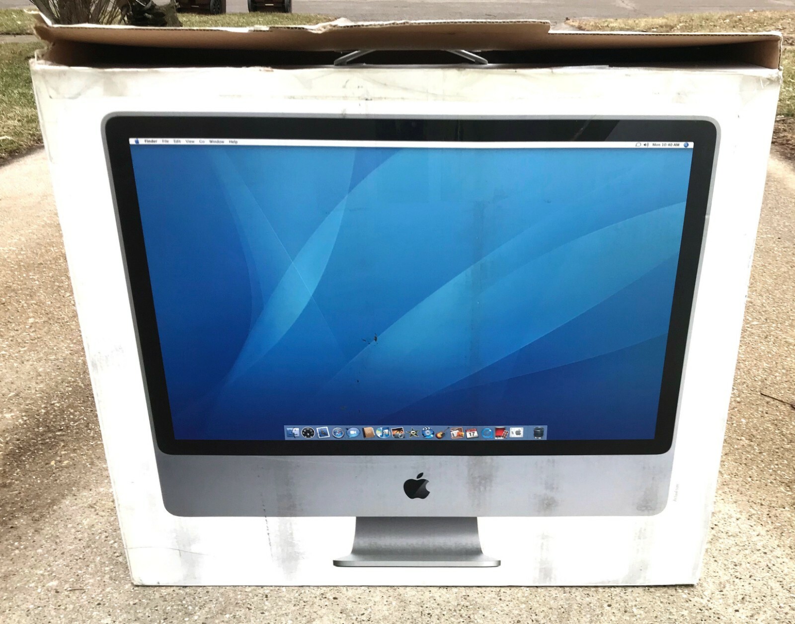 NO SHIPPING APPLE IMAC 24" COMPUTER RETAIL CARTON BOX TRANSPORT STORAGE ...
