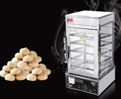 110V Commercial Steamed Bun Bread Steamer Cooking Machine Food Steamer ...