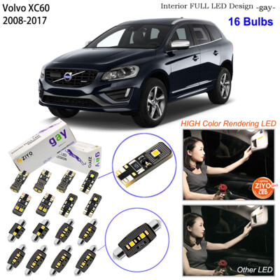 16 Bulbs Deluxe Interior LED Light Kit White For 2008-2017 Volvo S60 ...