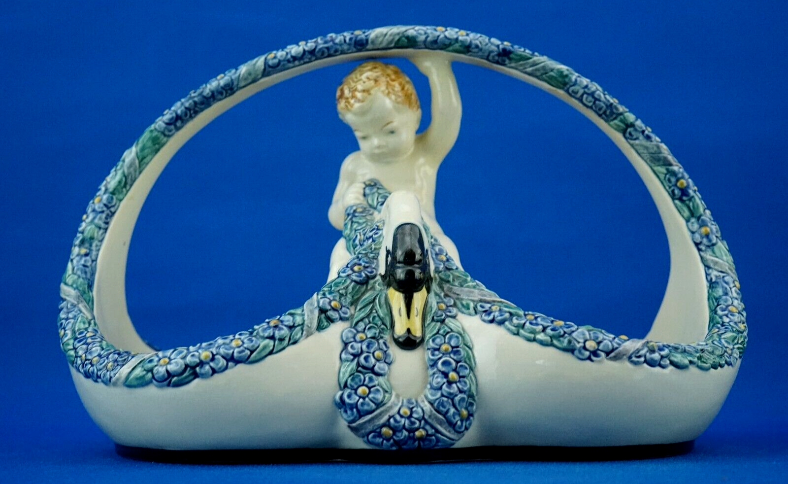 Wilhelm Peter August Sus Karlsruhe sculpture vase basket putto swan Art ...