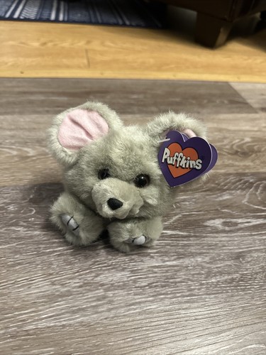 Puffkins Swibco MURPHY THE GRAY MOUSE 4" Plush STUFFED ANIMAL Toy 1994 ...