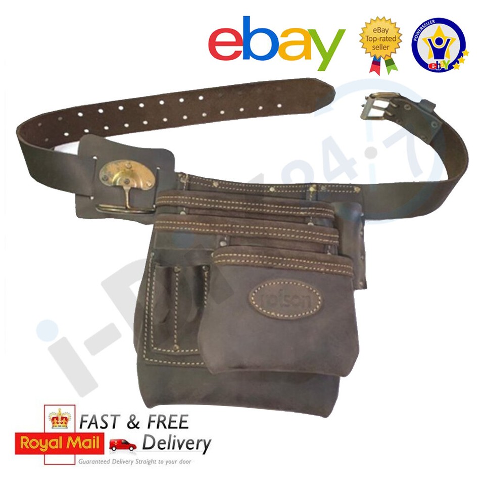 Rolson Single OILY Leather Belt Cowboy Design Professional Tradesman ...