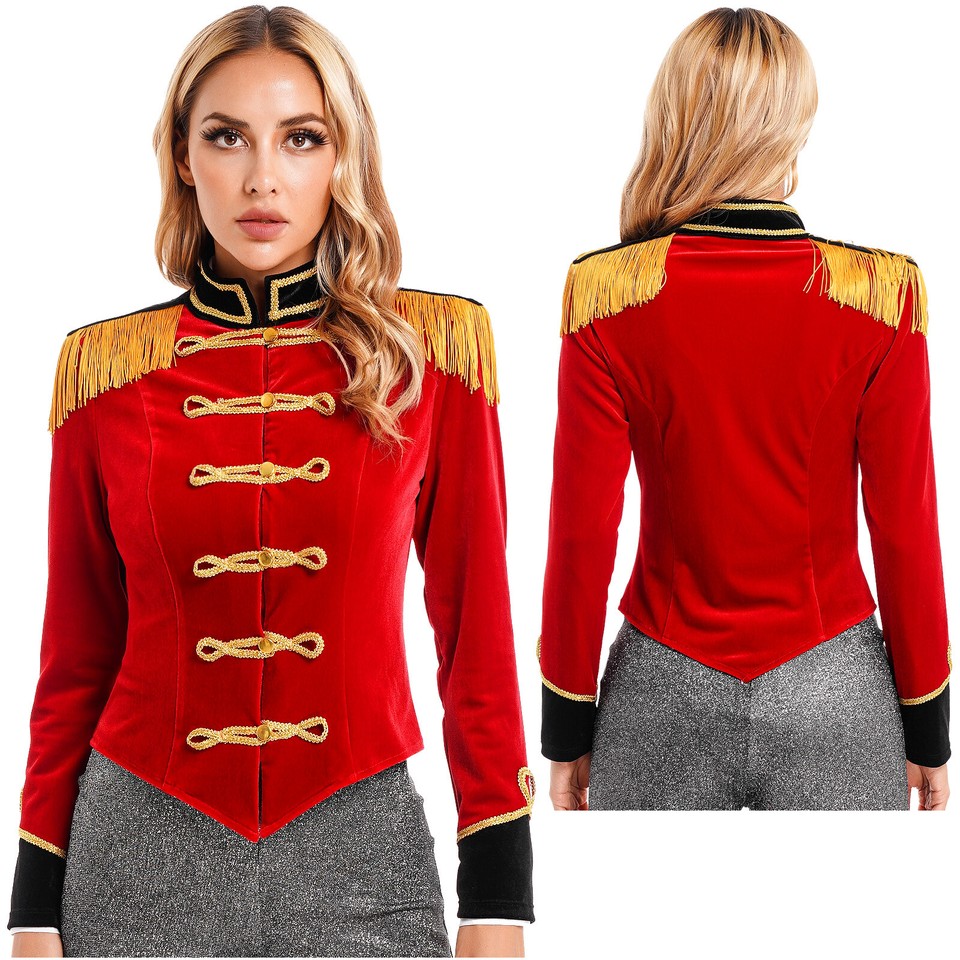 Women's Circus Ringmaster Jacket Velvet Victorian Coat Ringleader ...