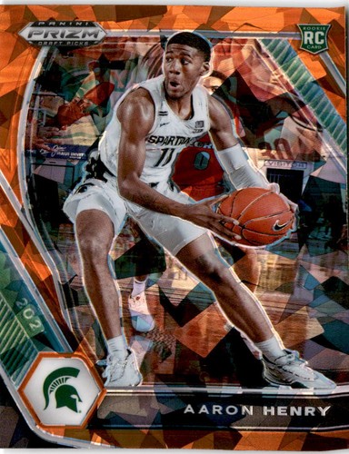 2021 Panini Prizm Draft Picks #48 Aaron Henry Orange Ice Michigan State Spartans | eBay