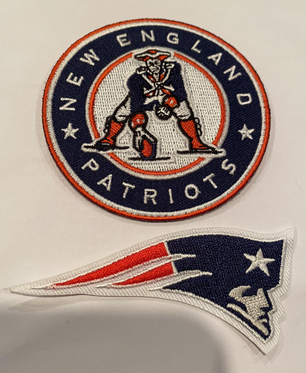 (2)-NEW ENGLAND PATRIOTS EMBROIDERED IRON On PATCHES. AWESOME! 3”x 3”/3 ...