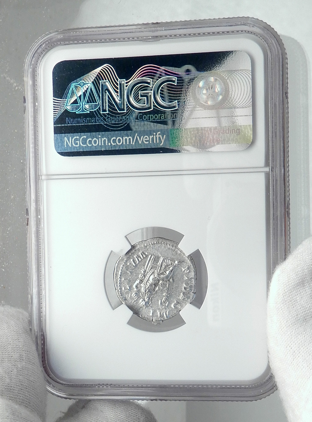 SEVERUS ALEXANDER Authentic Ancient 225AD Silver Roman Coin w FIDES NGC ...