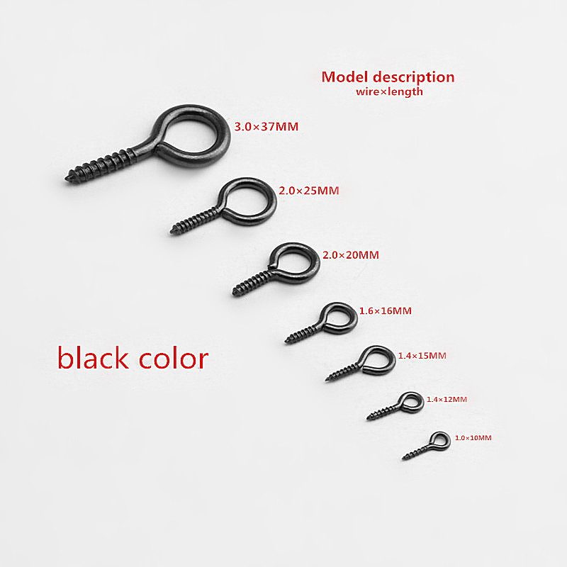 Screw Eye Pins Eye pins Hooks Eyelets Threaded Hardware 4 Colour 10 ...