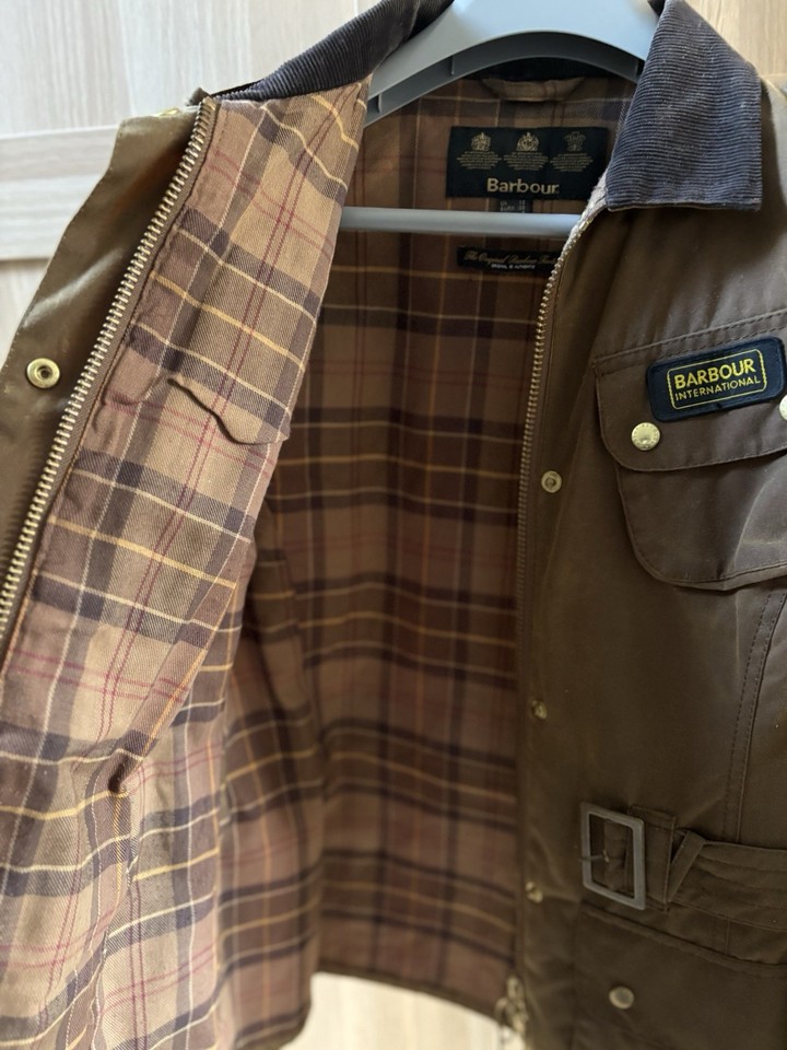 Barbour International Women's Waxed Cotton Jacket, Size 12 | eBay UK