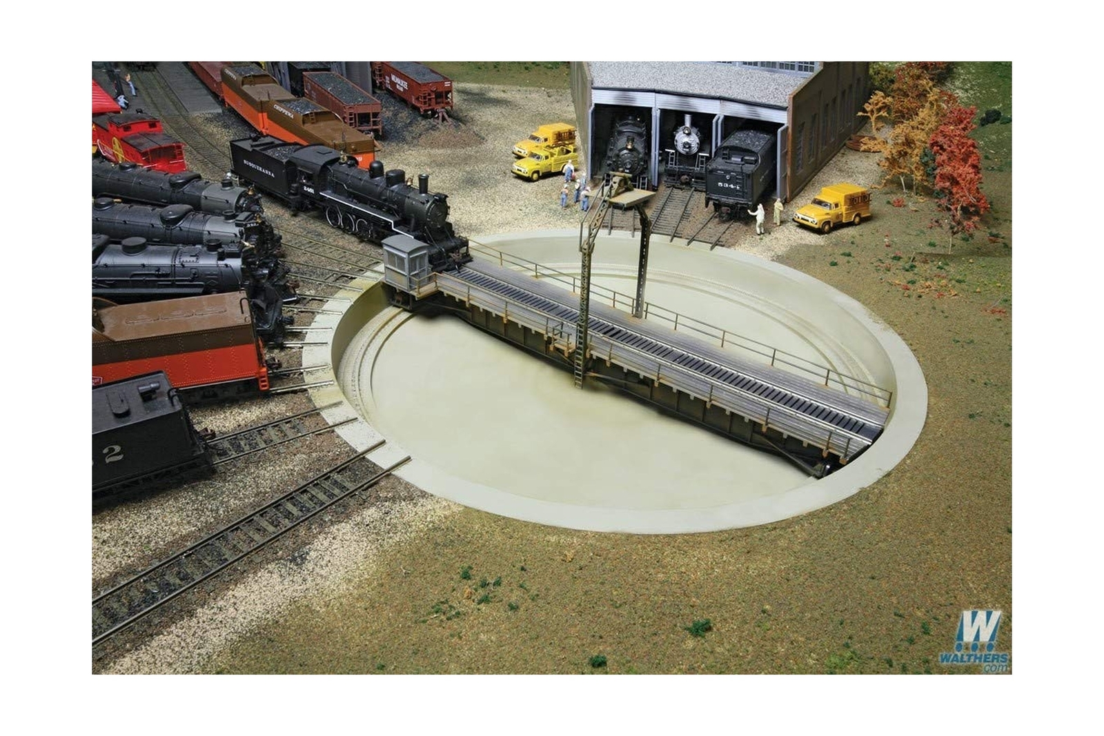 Walthers Cornerstone Motorized 90' Turntable, with DCC, HO Scale,black ...