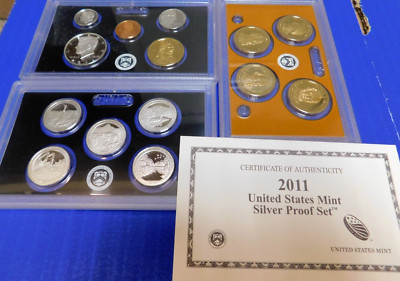 2011 Silver Proof Set U.S. Mint Original Government Packaging OGP COA | eBay