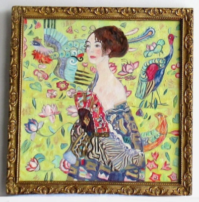 Gustav Klimt! Vintage (Handmade) Oil Painting on Cardboard | eBay
