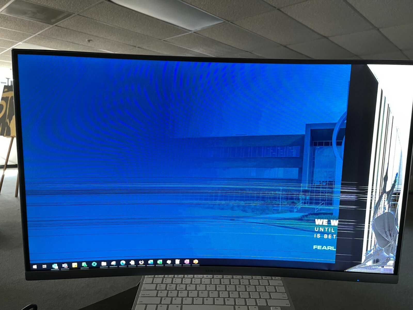 samsung curved monitor Cracked LCD - Model c27f591fdn | eBay