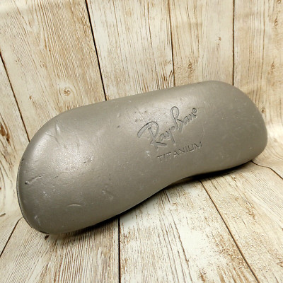 Ray-Ban Titanium Eyeglasses Gray Hard Clam Shell CASE ONLY | eBay