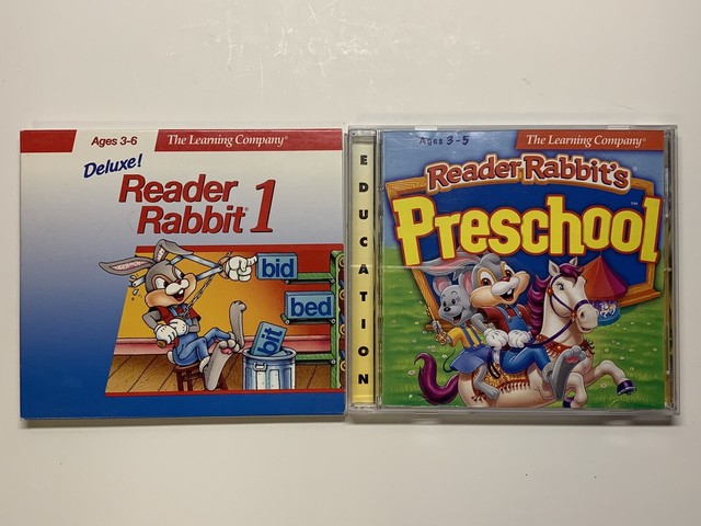 Lot of 2 - Reader Rabbit CD's / 3 CD's Total / Math & Thinking / Ages 4 ...