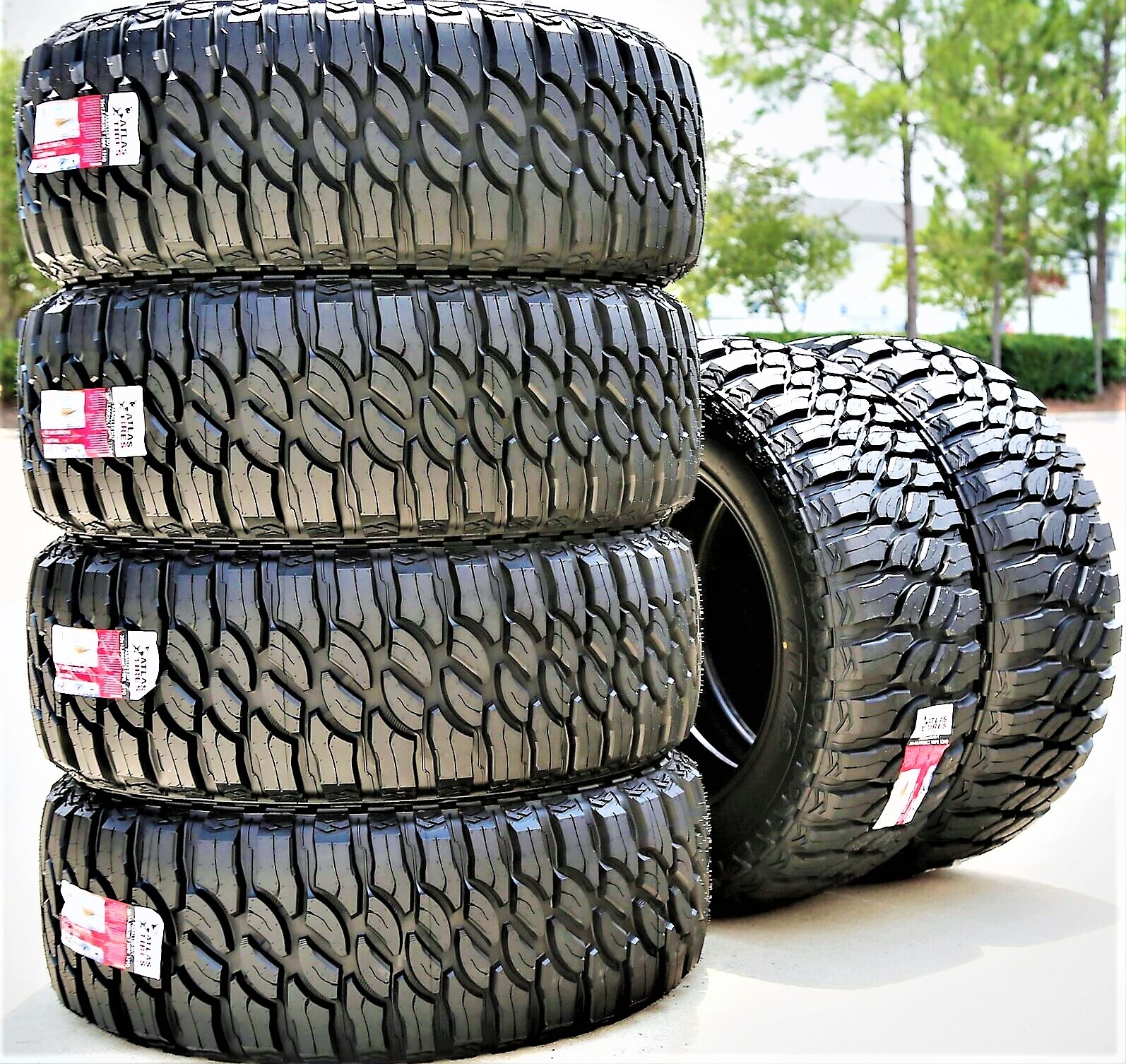 4 Tires LT 33X12.50R15 Atlas Tire Paraller M/T MT Mud Load C 6 Ply | eBay