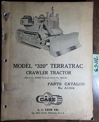 Case 320 Terratrac Crawler Tractor S/N 3000001-3008132 Parts Manual ...