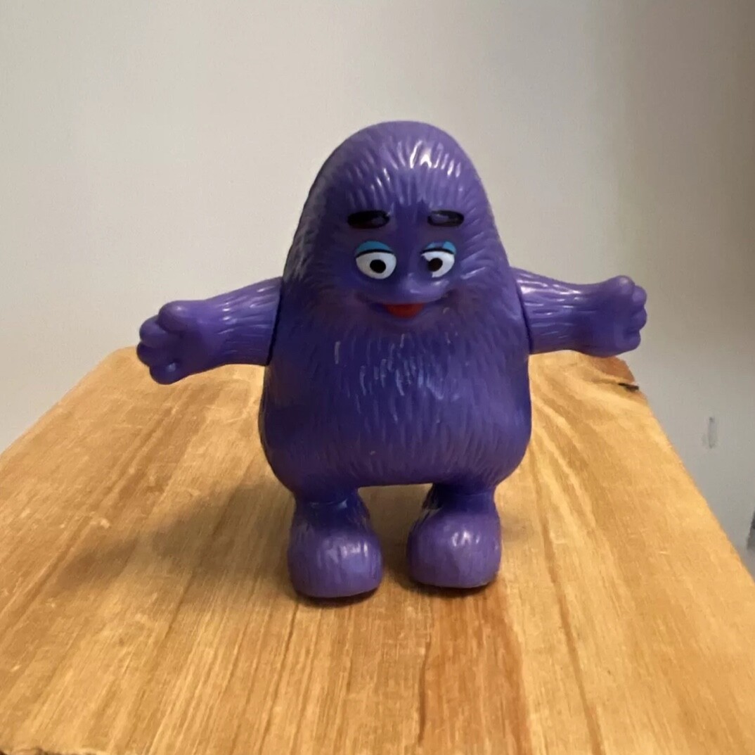 McDonalds 2019 Grimace Figure 40th Anniversary Happy Meal Toy 3" | eBay