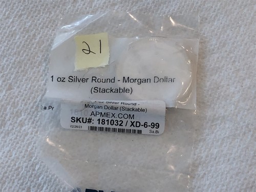 1 OZ .999 PURE SILVER MORGAN DOLLAR UNCIRCULATED SEALED LOT #21 | eBay