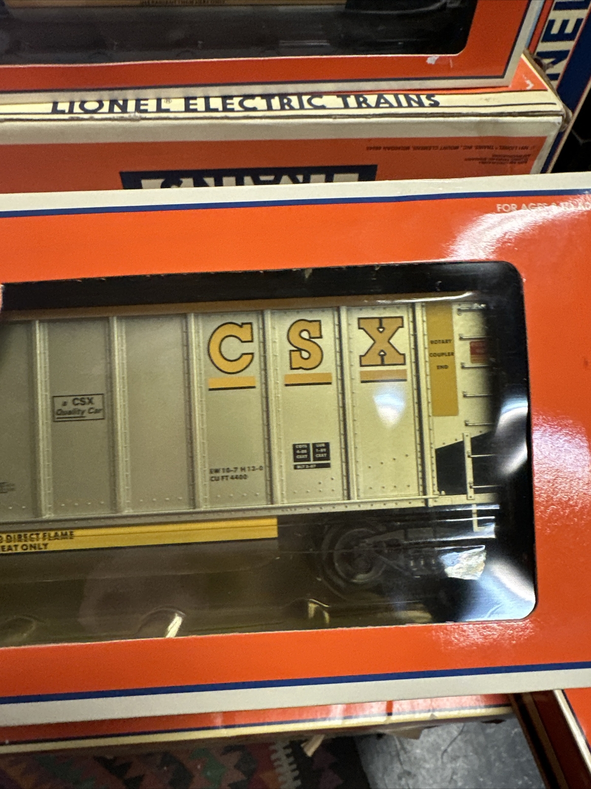 Lionel 6-17421 CSX Railroad Rotary Bathtub Gondola 3 Car Set New in Box ...