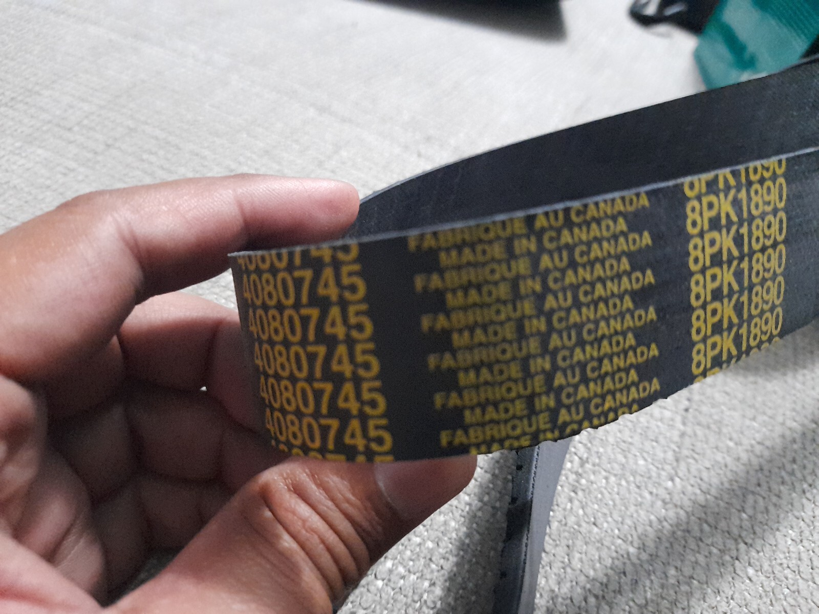 4080745 Goodyear Gatorback Serpentine Belt Made in Canada 8pk1890 for ...