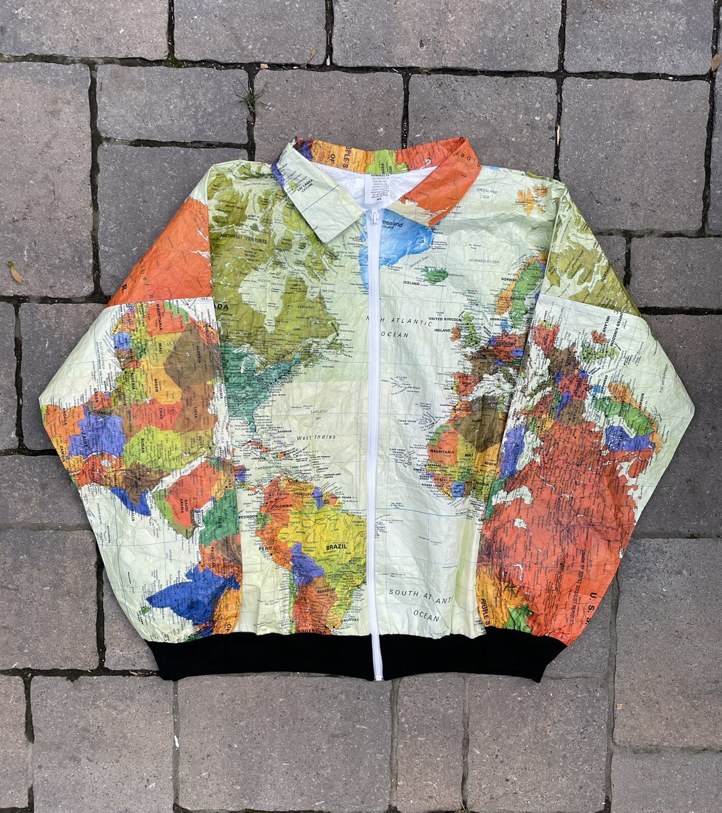 Vintage 1989 DuPont All Over Print Map Jacket - Gem