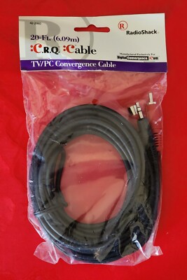 RADIO SHACK CRQ Cable TV PC Convergence Cable - 20 FT 6.09m - Brand New ...
