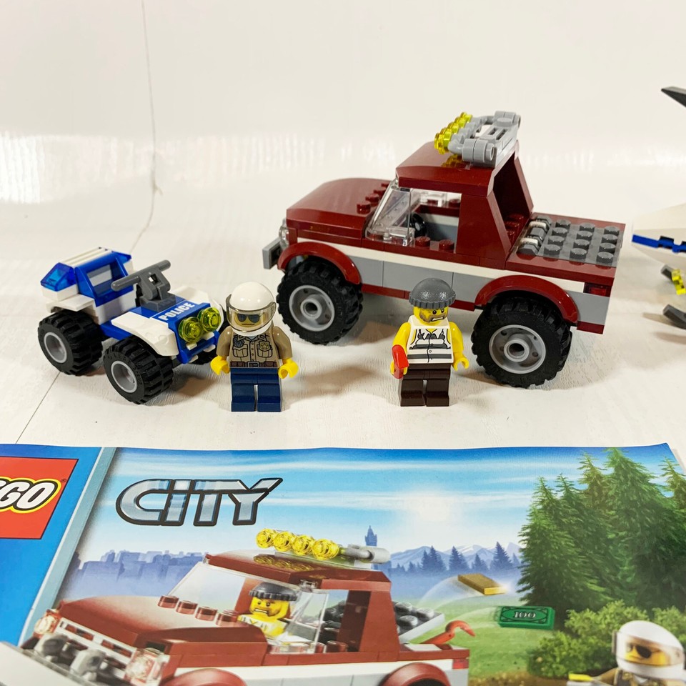 LEGO 4437 Police Pursuit & 7741 Police Helicopter - Complete w ...