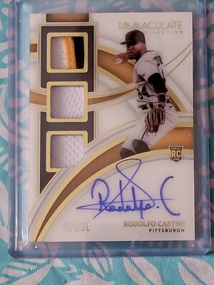 2022 Immaculate Rodolfo Castro Rookie Triple Memorabilia Signature ...