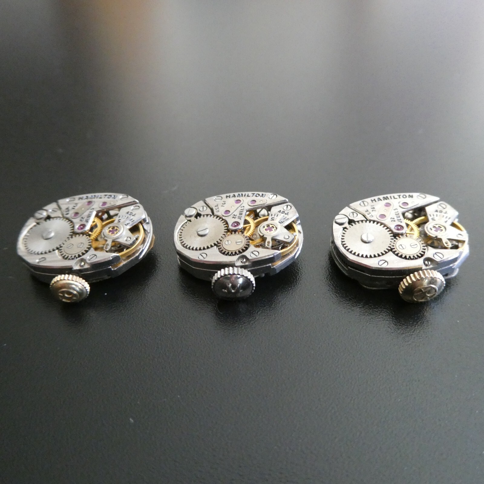 Lot of 8 Hamilton Wristwatch Movements Cal. 750, 756, 761 for Parts ...