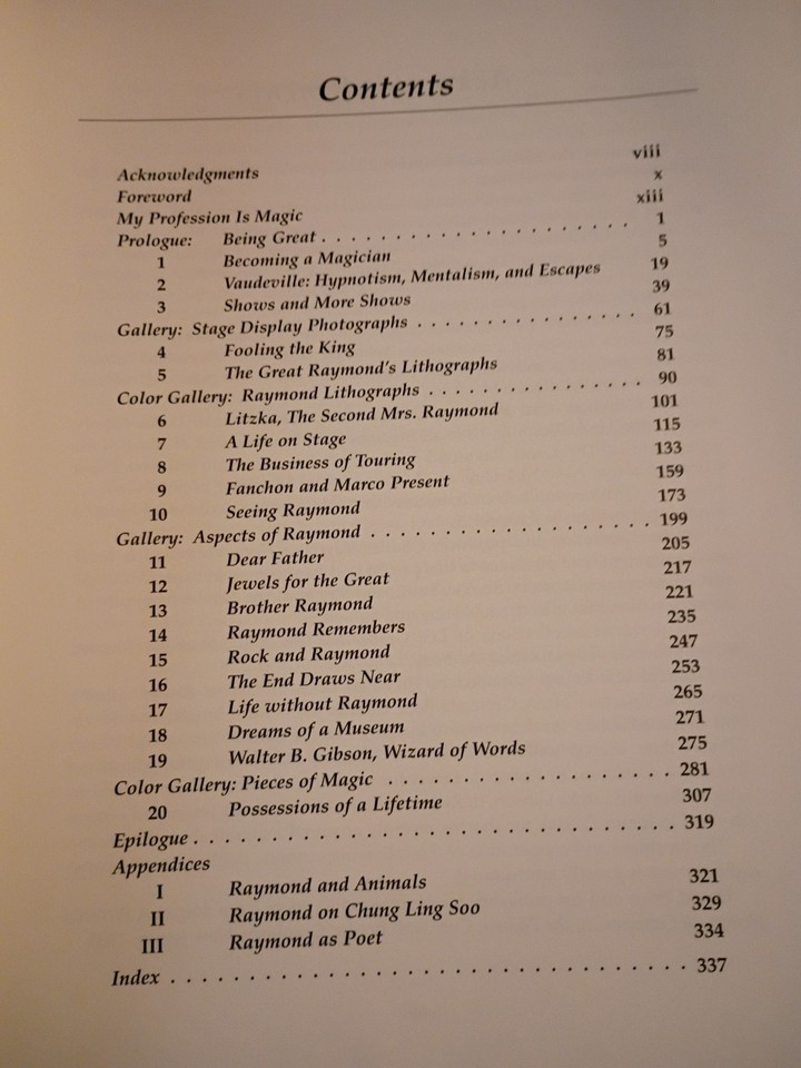 Vintage Magic Book, The Great Raymond by William Rauscher 1996 | eBay