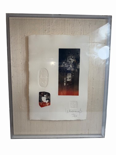 Limited Edition Lebadang Signed Lithograph With Relief Abstract Design ...