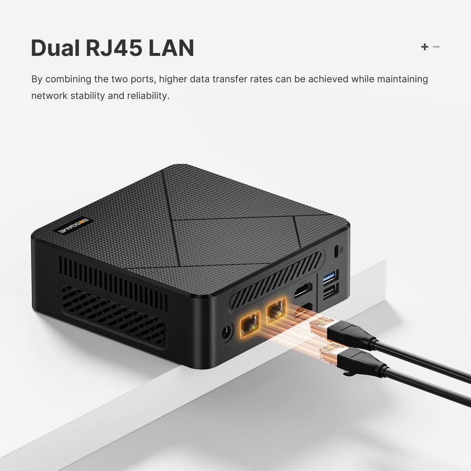 E4 Mini PC, Mini Computers with AMD Ryzen 5 3550H, 16GB DDR4 512GB PCIe ...