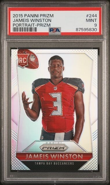 Jameis Winston RC 2015 Panini Prizm Portrait Silver Rookie Card PSA 9 ...
