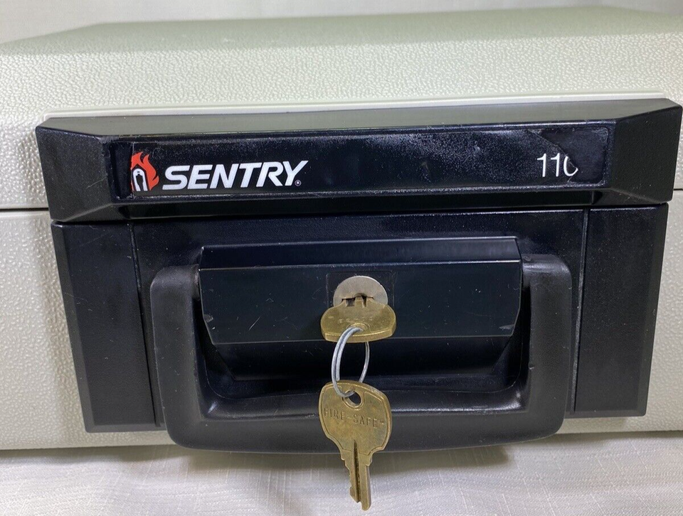 Sentry 1100 Portable Fire Safe Security Box Chest Lockbox with Handle ...
