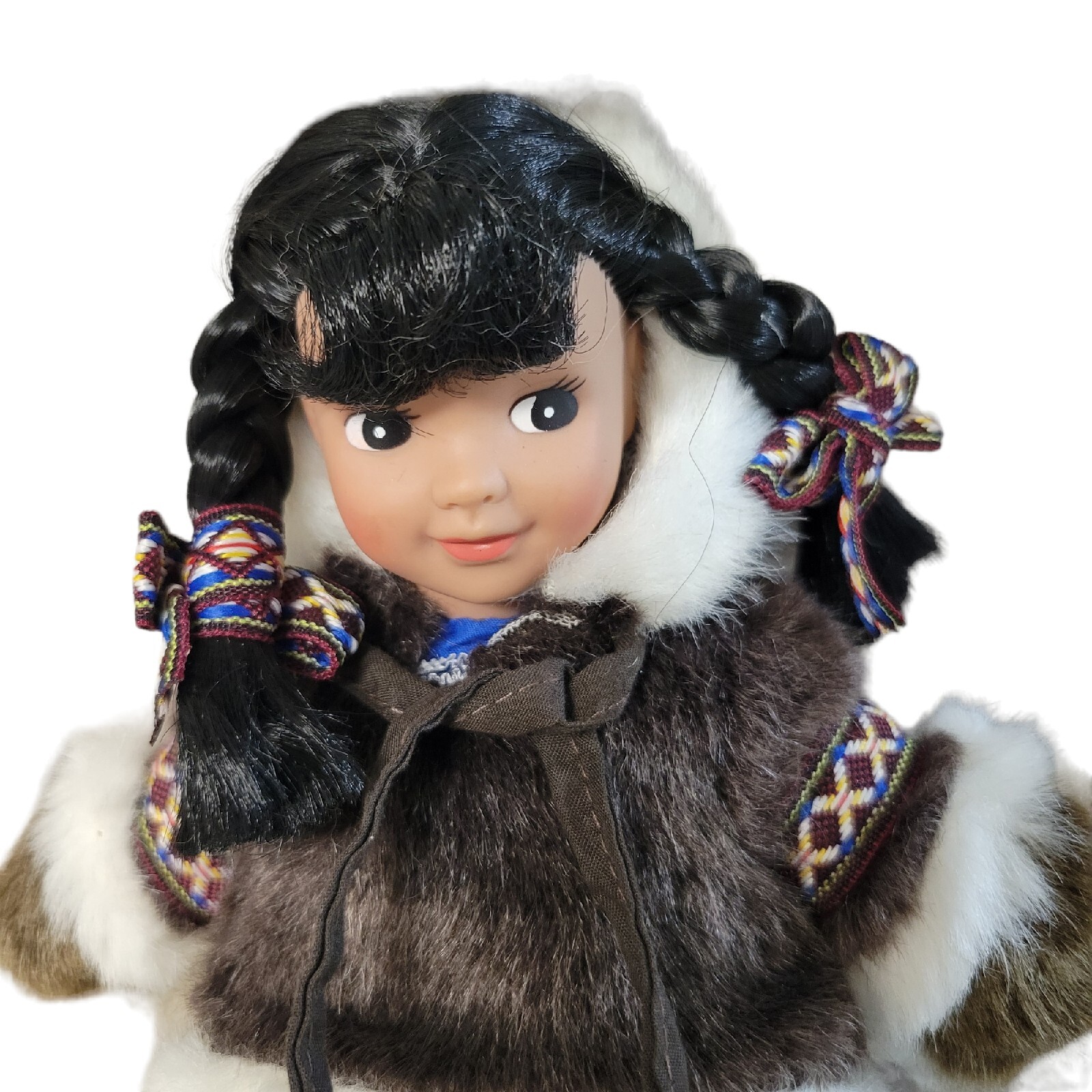 Eskimo Doll Arctic Circle Anchorage Alaska Little Girl Bean Bag Plastic ...