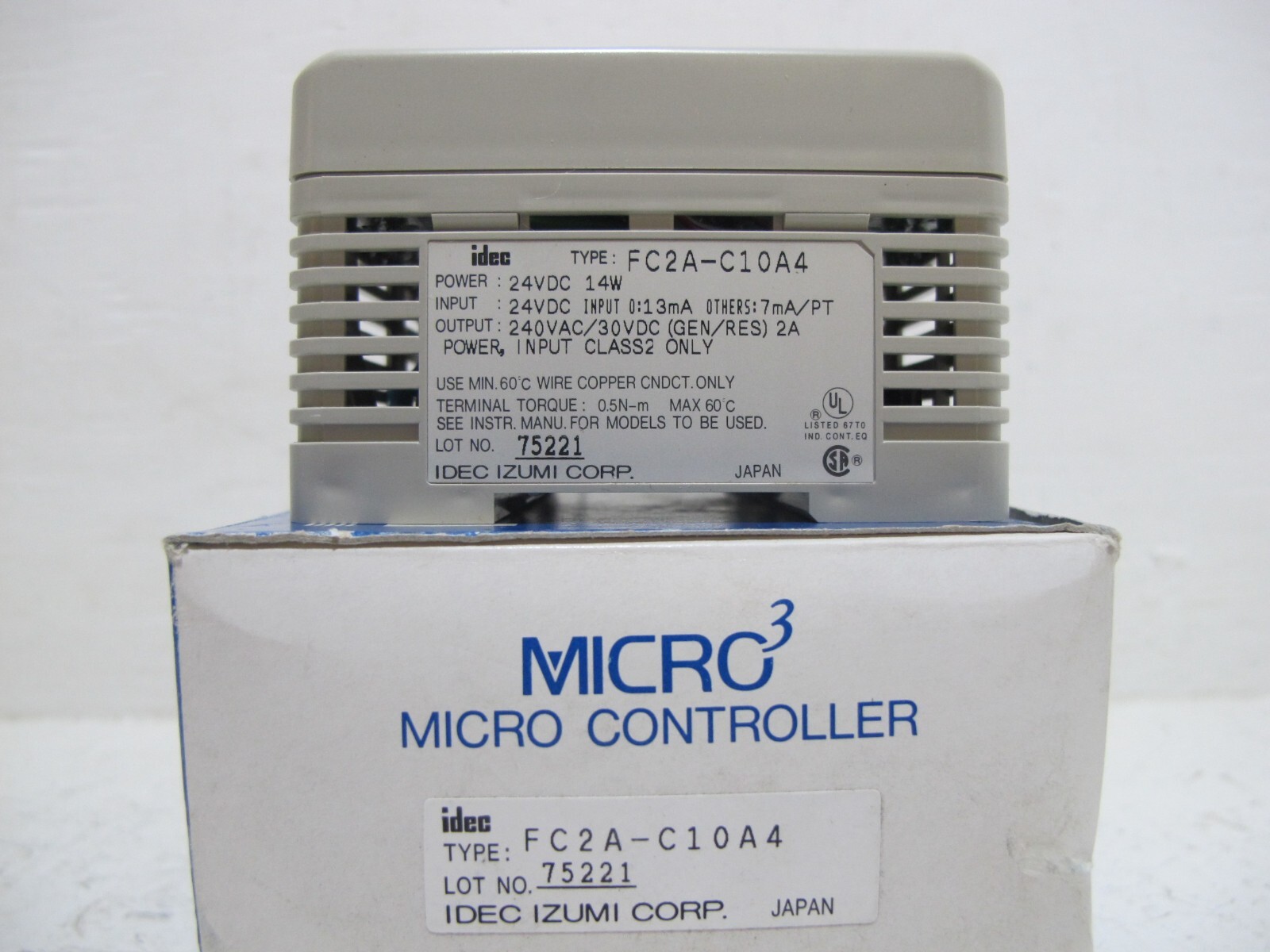 IDEC Fc2a-c10a4 Micro 3 Programmable Logic Controller 240v-ac for sale ...