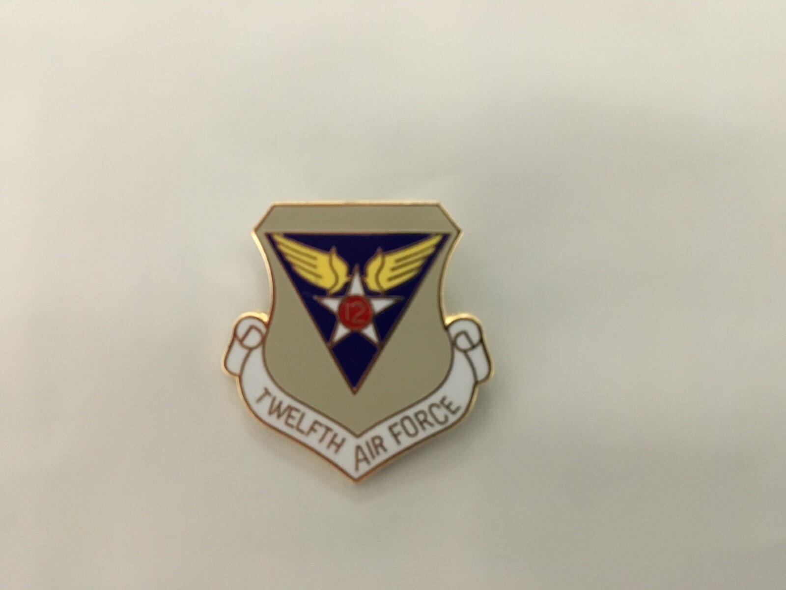 USAF 12TH AIR FORCE HAT PIN MEASURES ONE INCH | eBay