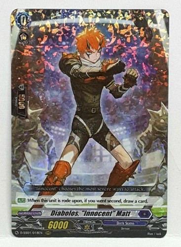 Cardfight Vanguard Diabolos, CM Innocent Zoll Matt D-SS01/018EN Rrr ...