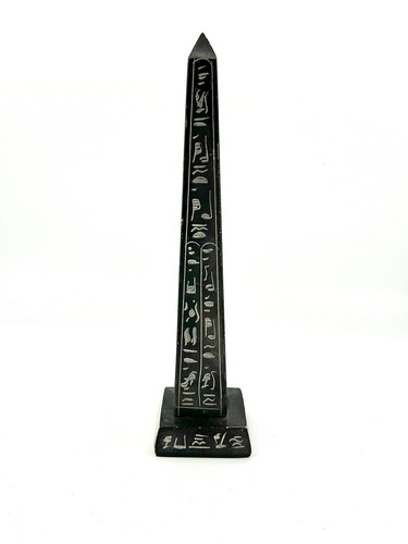 Vintage Egyptian Obelisk from Basalt Stone with Inscriptions and ...