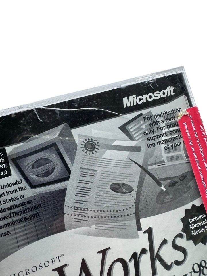 Vintage 1997 Microsoft Works & Money 98 CD-ROM Sealed | eBay
