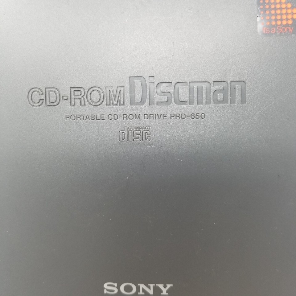 Vintage Sony CD-ROM Discman Portable CD-ROM Drive PRD-650 Parts/Repair ...