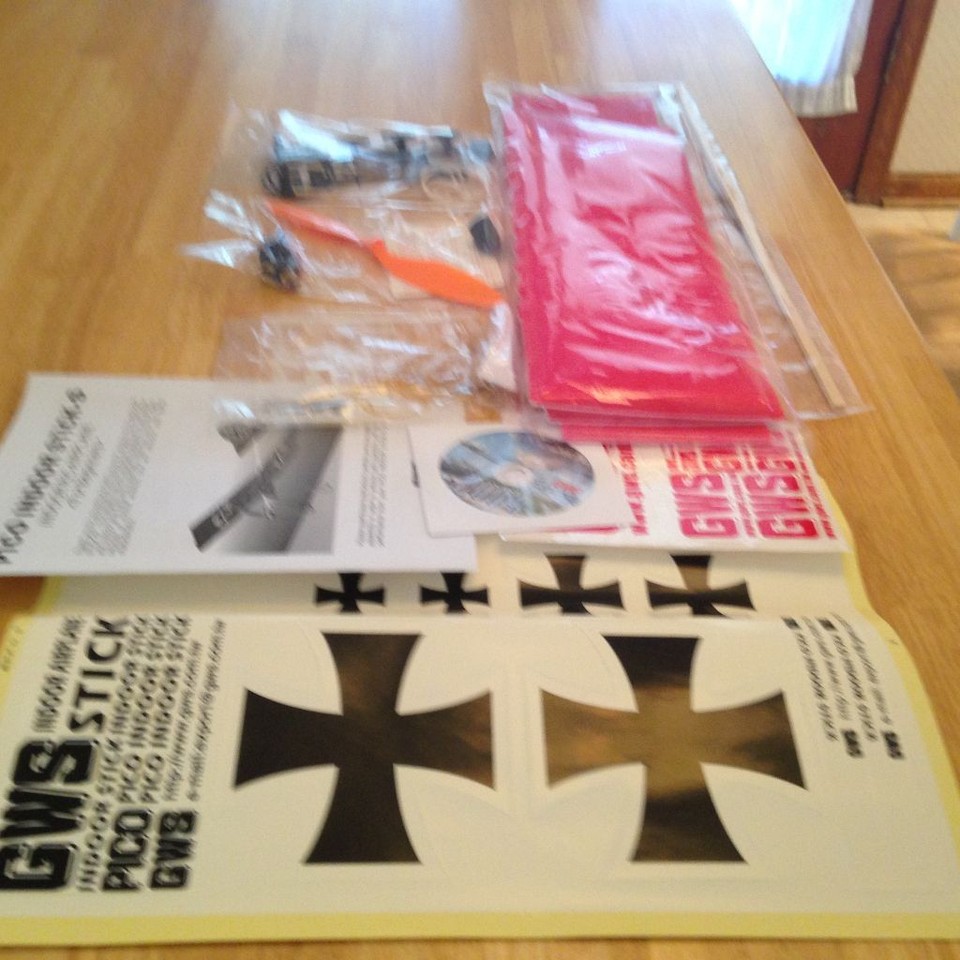 GWS Pico Stick-S RC Slow Stick Look Airplane ARF Kit With Motor System ...